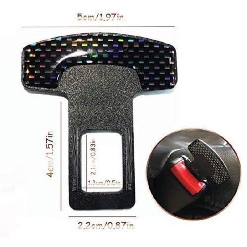 2 PCs Universal Vehicle Safety Car Seat Belt Alarm Stopper Alloy Buckle ...